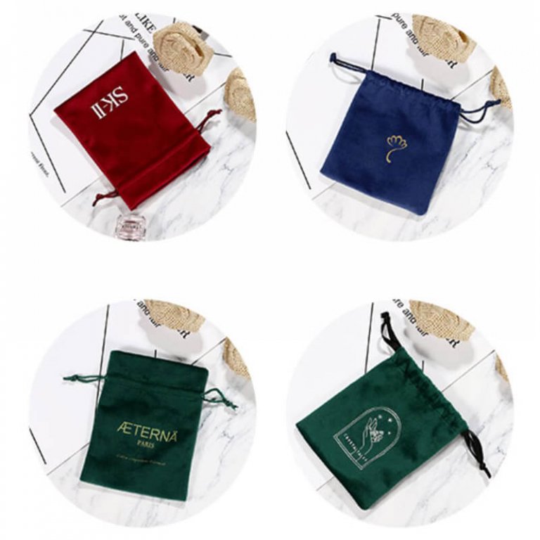 Custom Design Velvet Pouches For Jewelry, Crystals, Diamonds